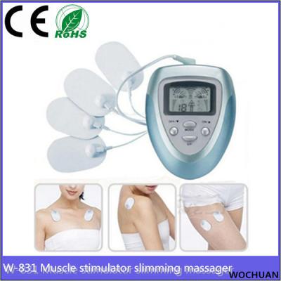 China electric portable 4 electrode pads pulse tens unit device full body massager slimming for sale