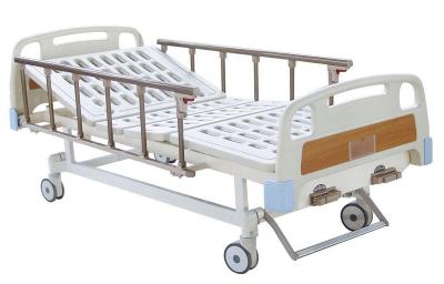 China Two Function Manual Hospital Beds , Handicapped Home Care Nursing Beds for sale