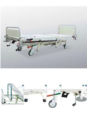China Adjustable Hydraulic Hospital Beds , Mobile Ward Beds For Emergency Care for sale