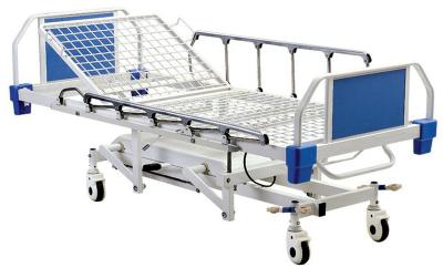 China 4 Function Hydraulic Medical Patient Bed With Aluminum Alloy Side Rails for sale