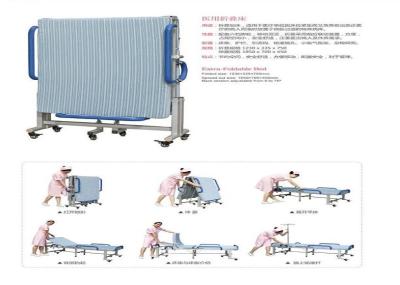 China Mobile Folding Manual Hospital Bed For Attendant Nursing People for sale