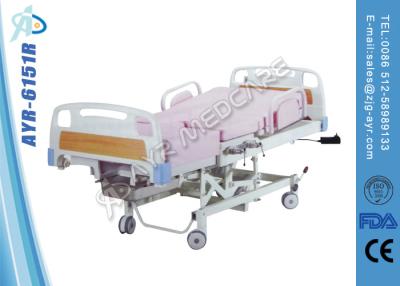 China Moving Labor Table / Electric Obstetric Delivery Bed With Foot Treadle Brake for sale