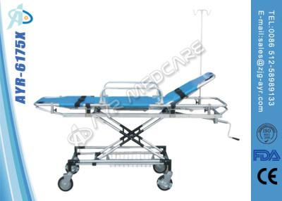China Adjustable Stainless Steel Bariatric Ambulance Stretcher With PU Cover Mattress for sale