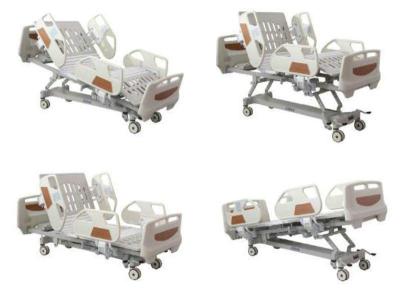 China 5 Function Full Electric Hospital Bed With Collapsible ABS Side Rails for sale
