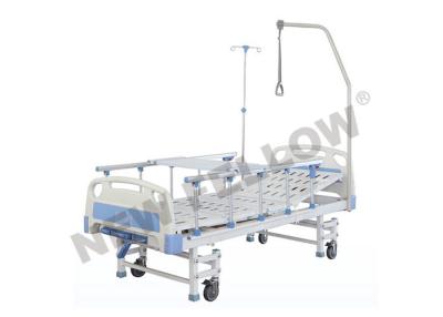 China Modern Portable Adjustable Medical Bed With Foldaway Guardrail for sale