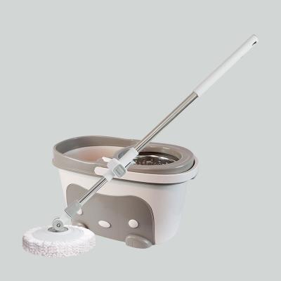 China Manual Push Spin Floor Mop 360 Rotating Mop Mop Bucket Set For Hotel And Dinning Room for sale