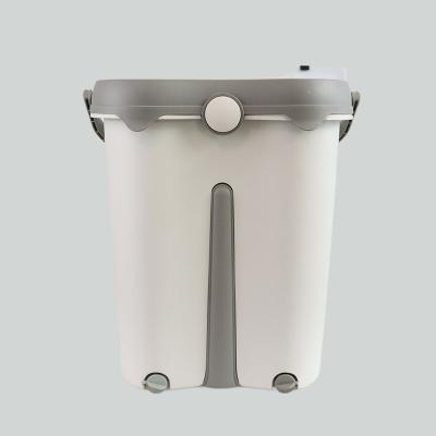China New Microfiber Wet And Dry Self Wash Dry Mop And Bucket Set 1.25M Mop Length for sale