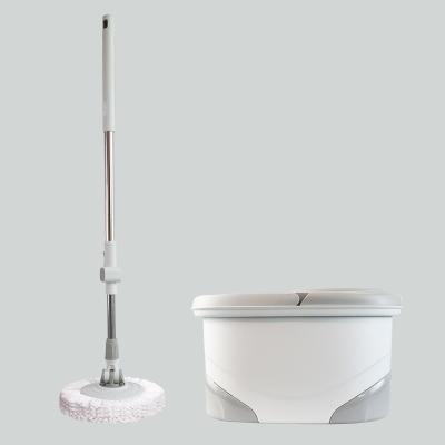 China Microfiber Floor Cleaning Mop Swivel Spinning 360 Rotating Spin Magic Mop With Plastic Bucket for sale