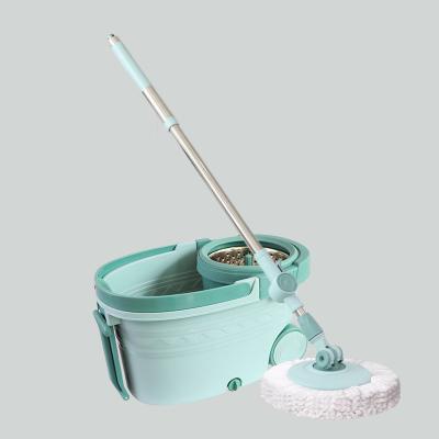 China Barrel Automatically Rotates Easy Wring Spin Mop And Bucket 360 Rotating For House Cleaning for sale