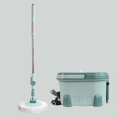 China ISO9001 Magic Single Bucket And Flat Self Wringing Mop Bucket 360 With Spin Bucket for sale
