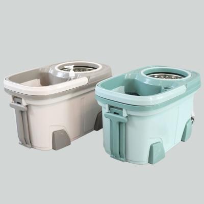 China Dry Wet Separation Cleaning Rotating Mop And Bucket 360 Degree With Flat Handle Pedal Bucket 2.4kg for sale