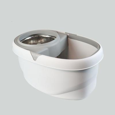 China Rotating Mop And Bucket Stainless Steel Extendable Handle Circular Floor Cleaning Mop for sale