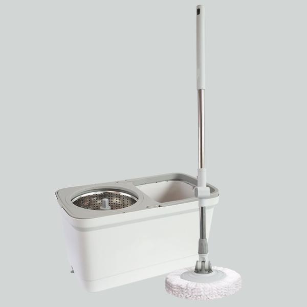Quality Round Floor Cleaning Spin Mop Bucket Set 6L 46*25*24 CM With Mop Refill for sale