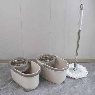 China 360 Degree Magic Spin Mop And Bucket Set 6L Capacity Round Head Microfiber Spin Mop for sale