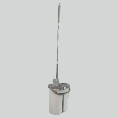 China Hands Free Flat Floor Mop And Bucket With Wringer Set Wet And Dry Use Home Floor Cleaning System for sale