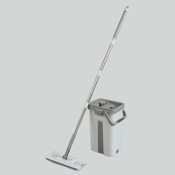 Quality 360 Magic Stainless Steel Handle Flat Head Microfiber Mop Set Hand Free for sale