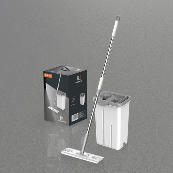 Quality Microfiber Self Cleaning Flat Squeeze Mop And Bucket Set Lazy Scraping Dust 360 for sale