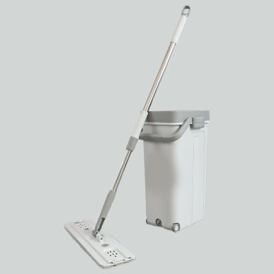 China 360 Degree 2 Sided Floor Cleaning flat squeeze mop bucket Magic Mop 2.5kg for sale