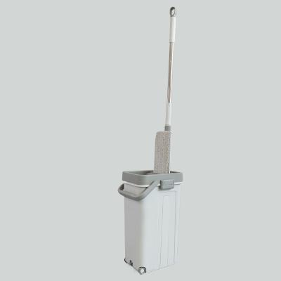 China Super Flat Squeeze Mop And Bucket 360 Degree 2 Sided Floor Cleaning Magic Mop With Squeeze Bucket for sale