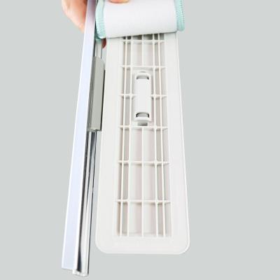 China Double Sided Window Squeegee With Long Handle EVA Rubber Cleaner Brush Mop For Home And Car Glass Cleaning for sale