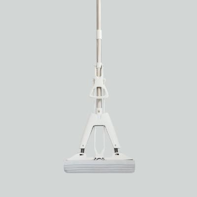 China Absorbent Flat Pva Sponge Mop Folded In Half Squeeze Water Telescopic Free Hand Wash for sale