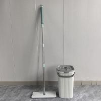 Quality Stainless Steel Handle Flathead Mop And Bucket 4.5L Washable Flat Floor Mop for sale