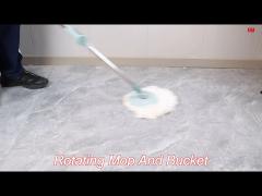 household 360 rotating spin mop and bucket stainless steel rod + microfiber cloth head