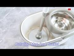 magic smart round rotating mop and bucket 6l kitchen floor easy wring with stainless steel bucket