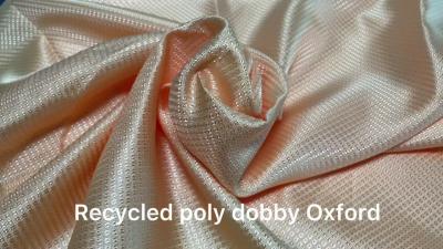 China Factory Wholesale RECYCLED POLY DOBBY CUBIST 100%polyester oxford fabric for sale