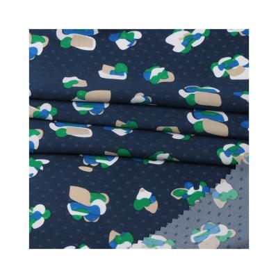 China Recycled Poly Island Dot Recycle polyester printing Fabric for dress for sale