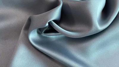 China ocean recycle 50D matt satin polyester print fabric for wedding dress for sale