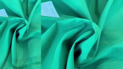 China 50D*100D Recycled polyester dyed breathable taffeta for reusable bags/garments for sale