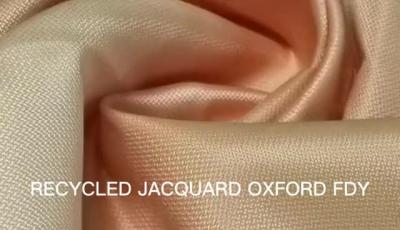 China China factory woven oxford fabric Recycled polyester stripe dobby jacquard Fabric for sale