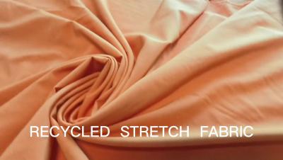 China 100% eco friendly unifi yarn GRS certification RECYCLED ELASTIC stretch 50D  woven recycled fabric for sale