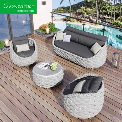 Cina Mobili da esterno sezionali Mobili da patio personalizzare giardino Divani da esterno per cortile moderno Divano per svago Set di sedie in vendita