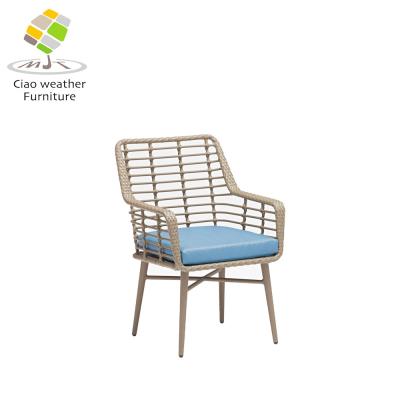 China Powder Coated Frame Garden Rattan Chair for Water-proof and Sun-proof Outdoor Furniture for sale