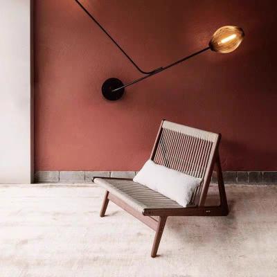 Cina Moderni mobili da patio in teak impermeabile per esterni Eco-friendly Solid Wood Rope Chair Set per divano da giardino in vendita