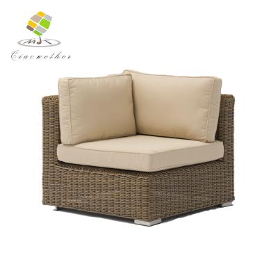 China PE Wicker Rattan Furniture Patio Sofa Set Aluminum Frame Outdoor Sectional Conversation Sofa for sale