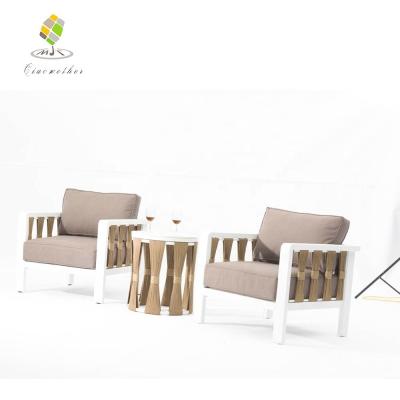 Cina Mobili da esterno salotto patio giardino divano set alluminio design moderno per esterno in vendita