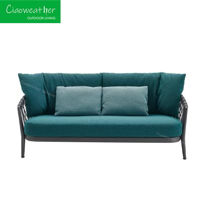 China Divan Living Room Indoor Outdoor Furniture Chaise Lounge Sofa Chair Set with Waterproof Cushion Garden Sofa Lounge Chair for sale