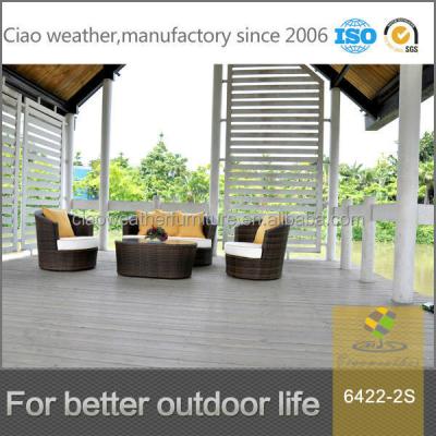Cina Divano da giardino in rotano rivestito con telaio in alluminio/polvere per il relax e il pranzo all'aperto in vendita