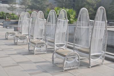 China Upgrade Your Patio with Modern Outdoor Rattan Sun Lounger Chair and Ottoman Set 5-Year Frame for sale