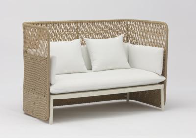 China Create a Comfortable and Stylish Outdoor Lounge with 100% Handwoven Grey Rattan Sofa Set for sale