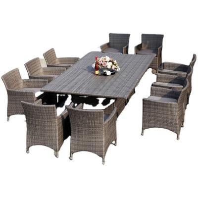 Cina 10 persone giardino in alluminio mobili da pranzo esterno Patio sedie e tavolo Comodo per lo stoccaggio Armadio in vendita