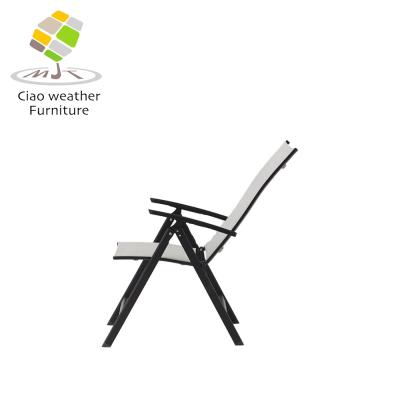 China Buitenmeubilair Glasverlenging Eettafel en vouwstoel met weerbestendige materialen Te koop