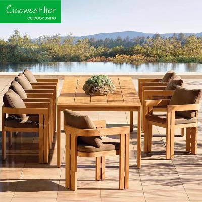 Cina Set mobili da esterno in teak Divano da giardino in design moderno con colore personalizzato in vendita