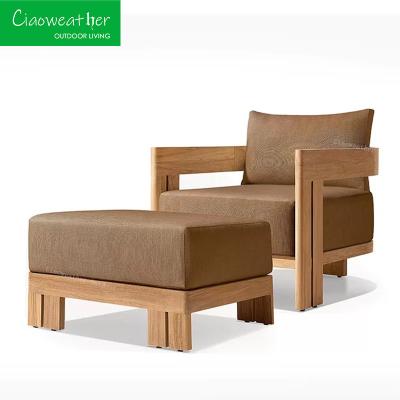 Cina Set mobili da esterno in teak Divano da giardino in design moderno con colore personalizzato in vendita
