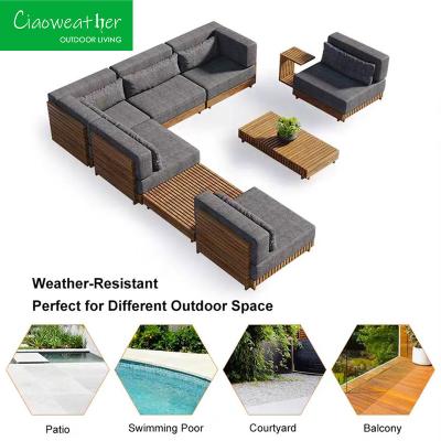 Cina Modern Teak Outdoor Sofa Set In Legno Massello Protezione Solare Impermeabile Hotel Giardino Patio in vendita