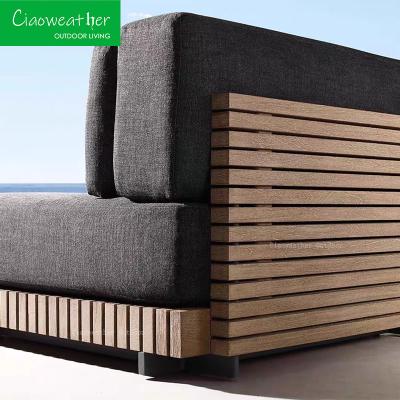 Cina Modern Teak Outdoor Sofa Set In Legno Massello Protezione Solare Impermeabile Hotel Giardino Patio in vendita