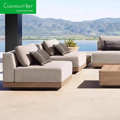 Cina Divano da giardino in legno di teak di colore personalizzato per combinazioni all' esterno in patio in vendita